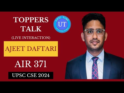 UPSC Topper Dr. Ajeet Daftari (AIR 371) Live Interaction l Toppers Talk l UPSC TIME - YouTube