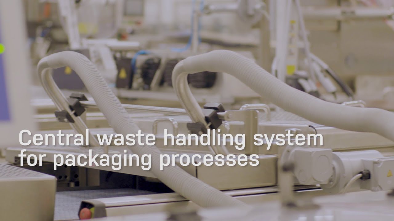 Central waste handling system for packaging processes - YouTube