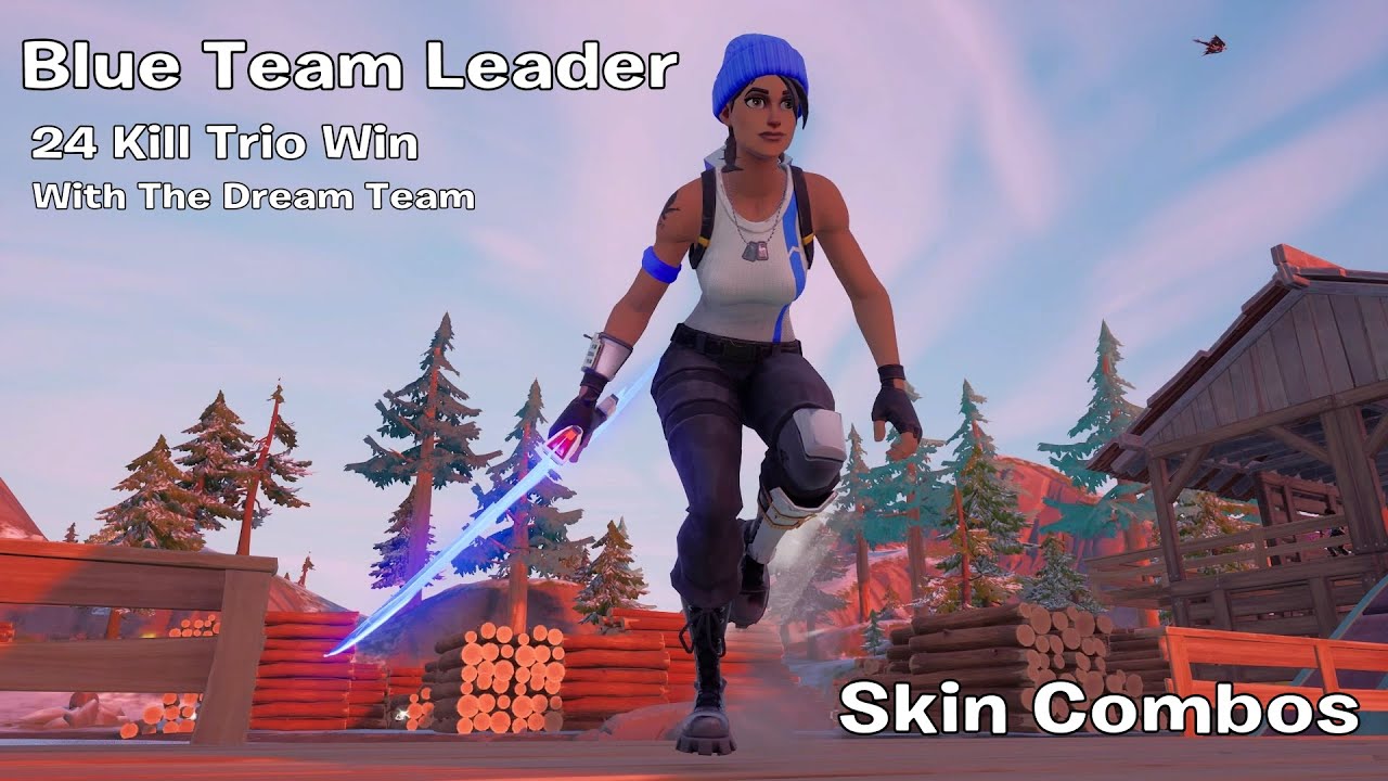 Blue Team Leader - Trio Win With The Dream Team! - 24 Kills! (Fortnite ...