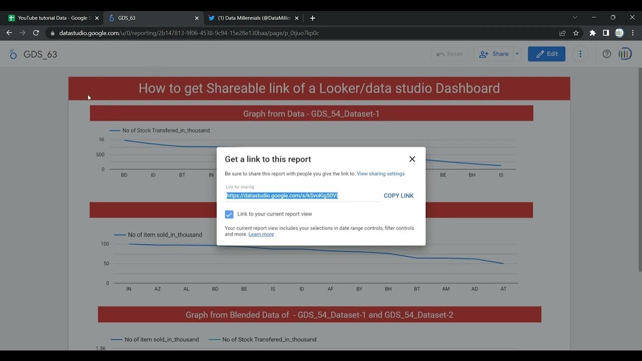 How to get Shareable link of a Looker or data studio Dashboard|How to share looker dashboard # ...