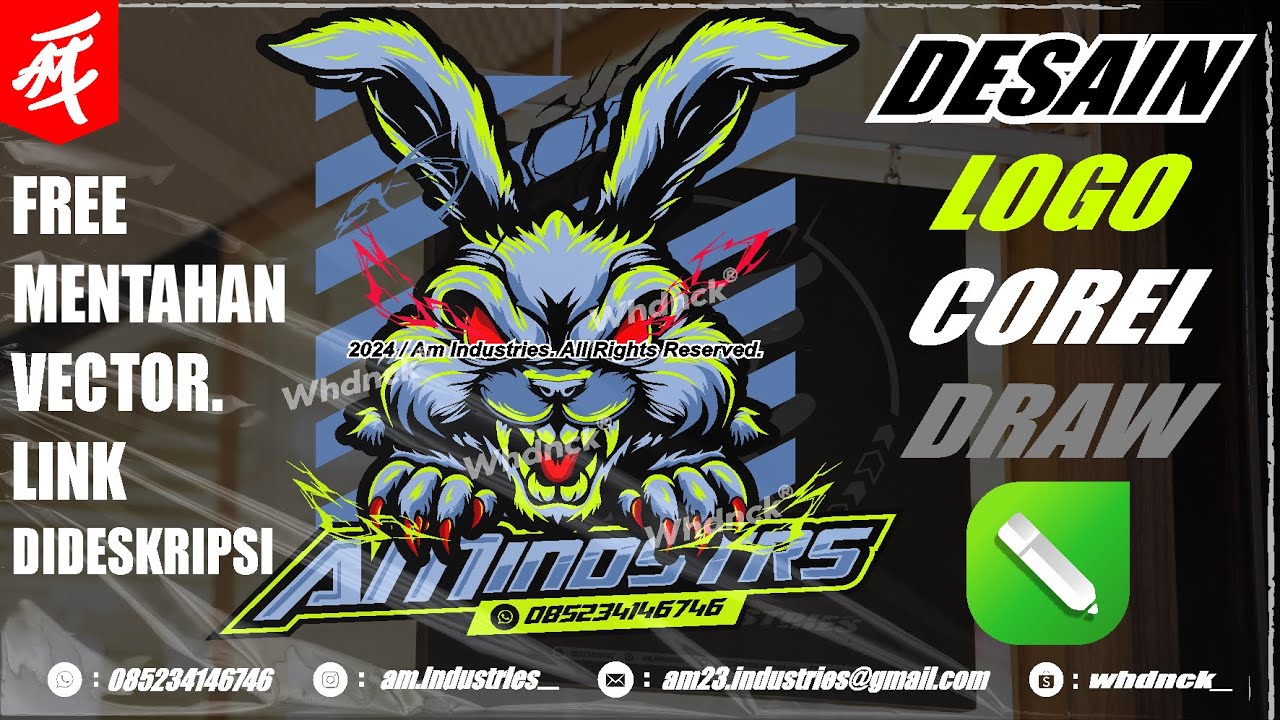 (FREE MENTAHAN) DESAIN LOGO KAOS COREL DRAW - AM INDUSTRIES MALANG ...