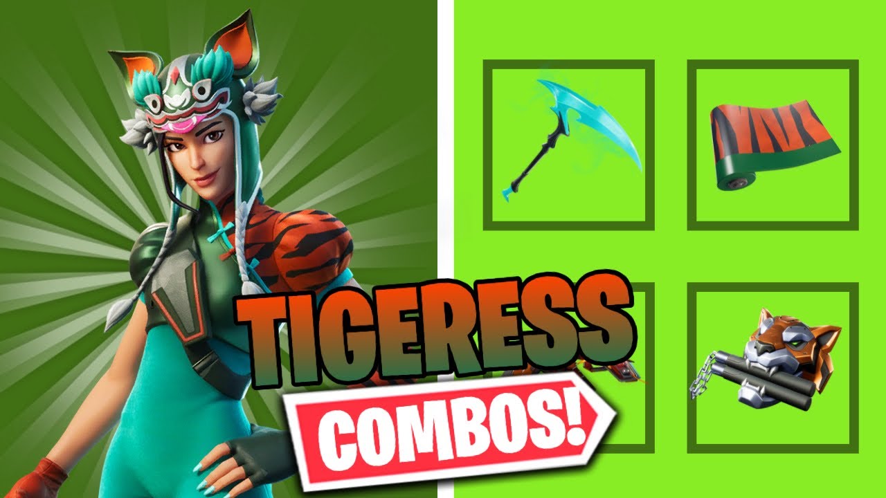 TIGERESS COMBOS 2021 | FORTNITE SKIN REVIEW - YouTube
