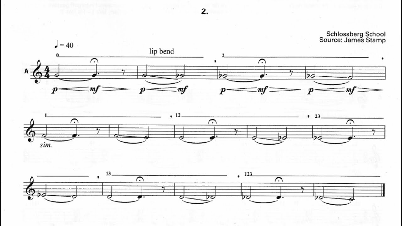 [TRUMPET STUDY] After Schlossberg - LONG TONE / SLOW NOTE DRILLS (2A ...