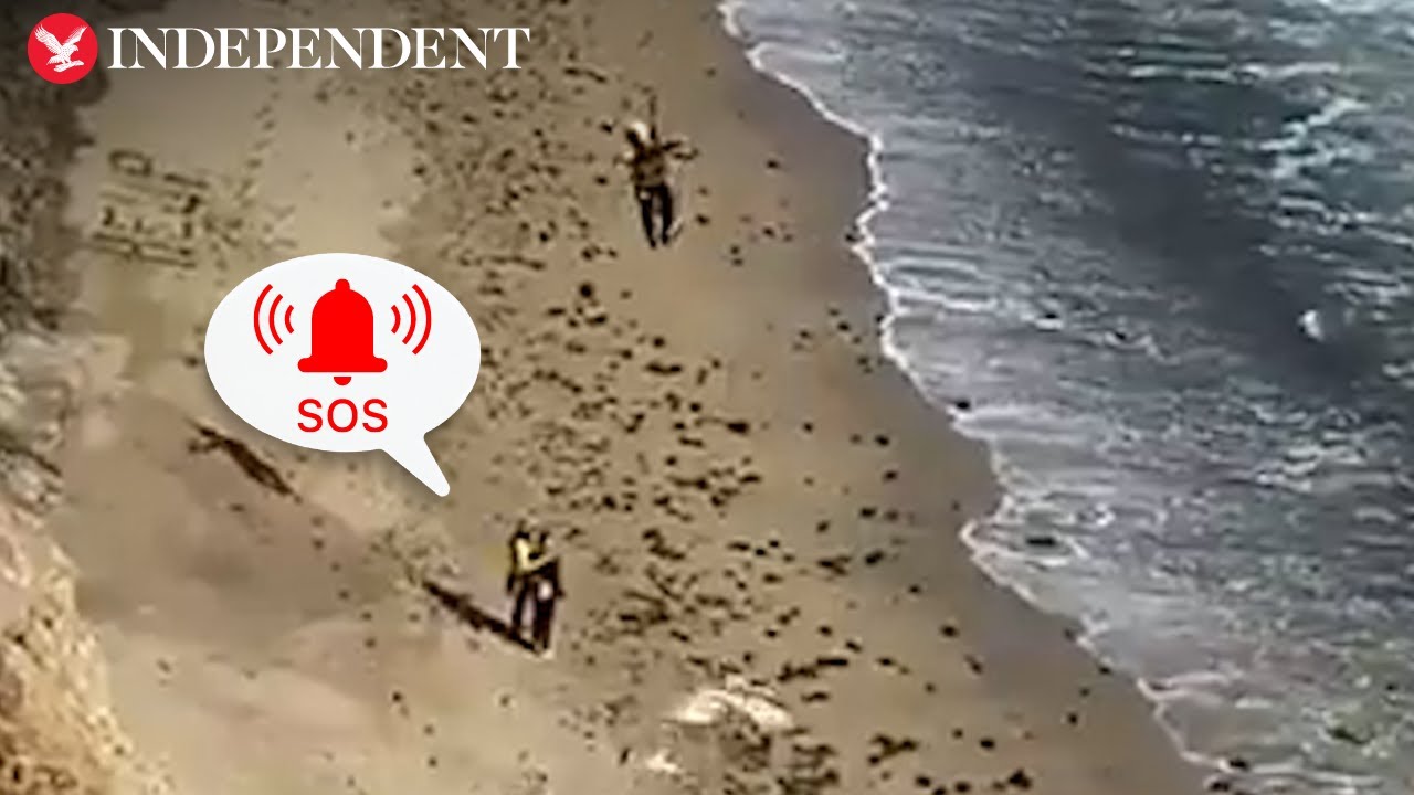 Stranded kite surfer rescued after spelling 'help' message with rocks ...