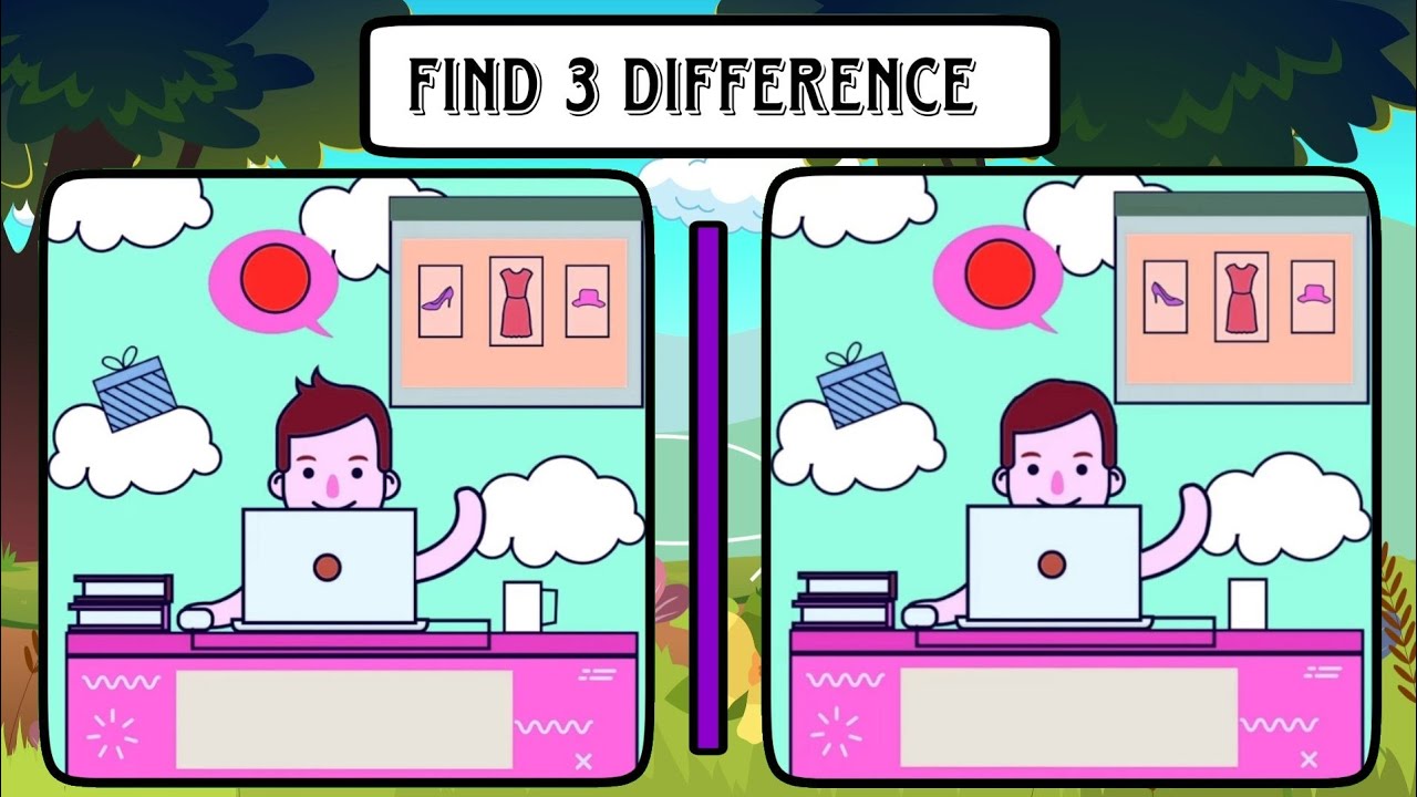 Spot the difference | Find 3 Differences | Quiz | ChooseFun | Brain ...