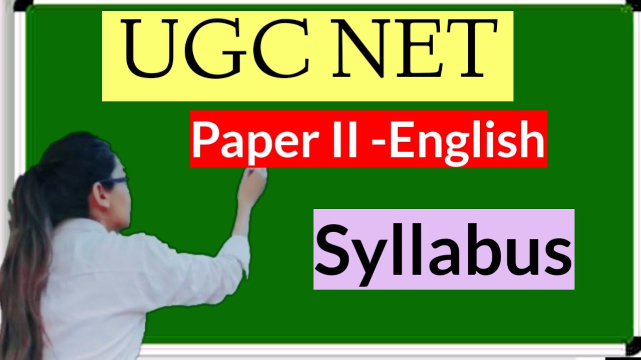 UGC NET ,Paper 2, English , Syllabus - YouTube