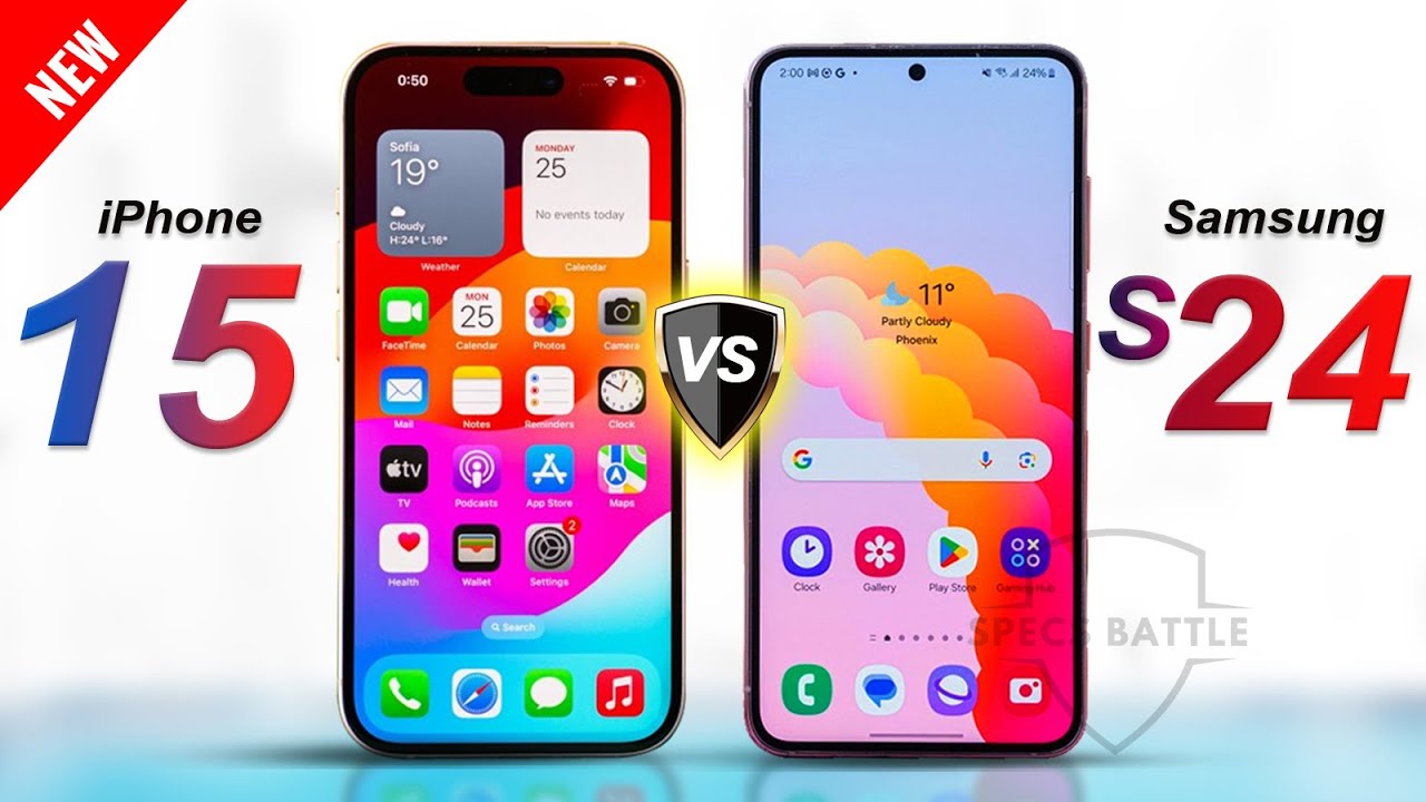 iPhone 15 vs Samsung Galaxy S24 | FULL SPECS COMPARISON - YouTube