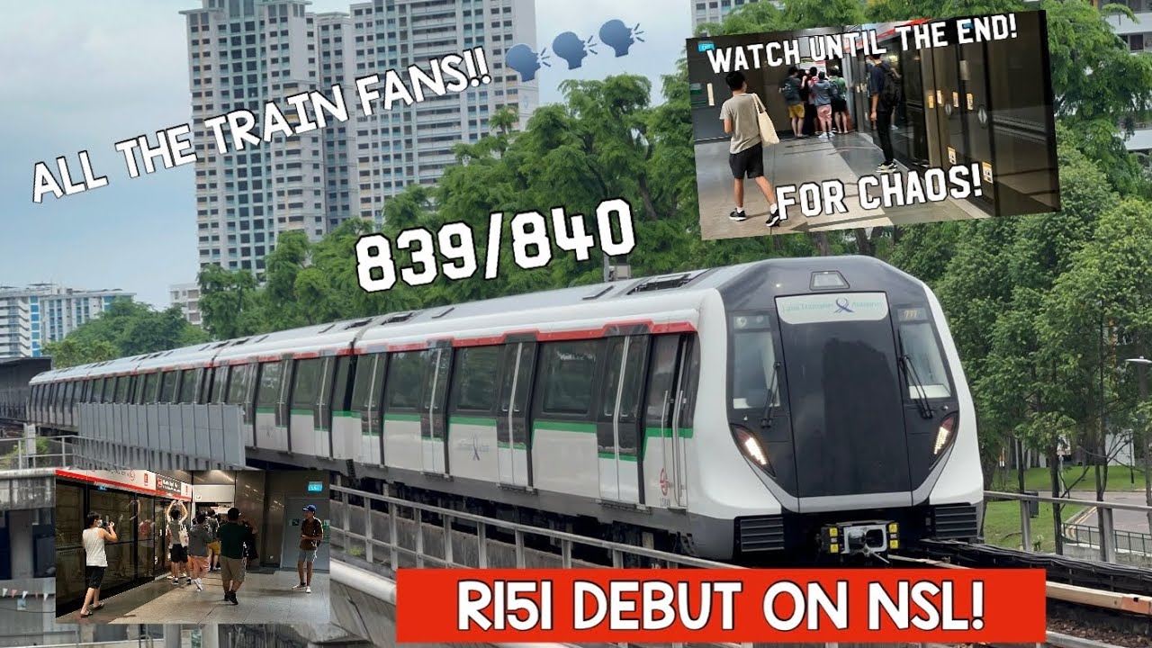 [DEBUT!] SMRT Alstom R151 First Day on North South Line! - 839/840 ...