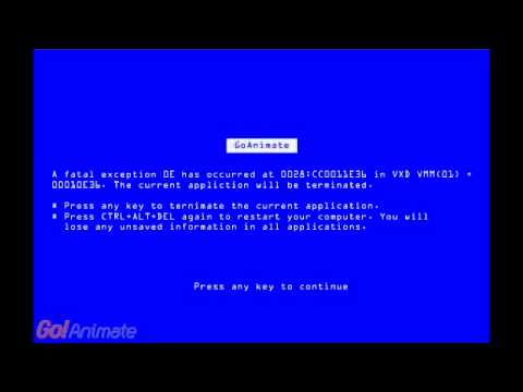 blue screen go animate glitch - YouTube