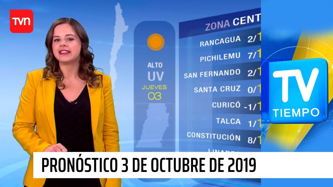 Pronóstico para este jueves 3 de octubre | TV Tiempo | Buenos días a ...