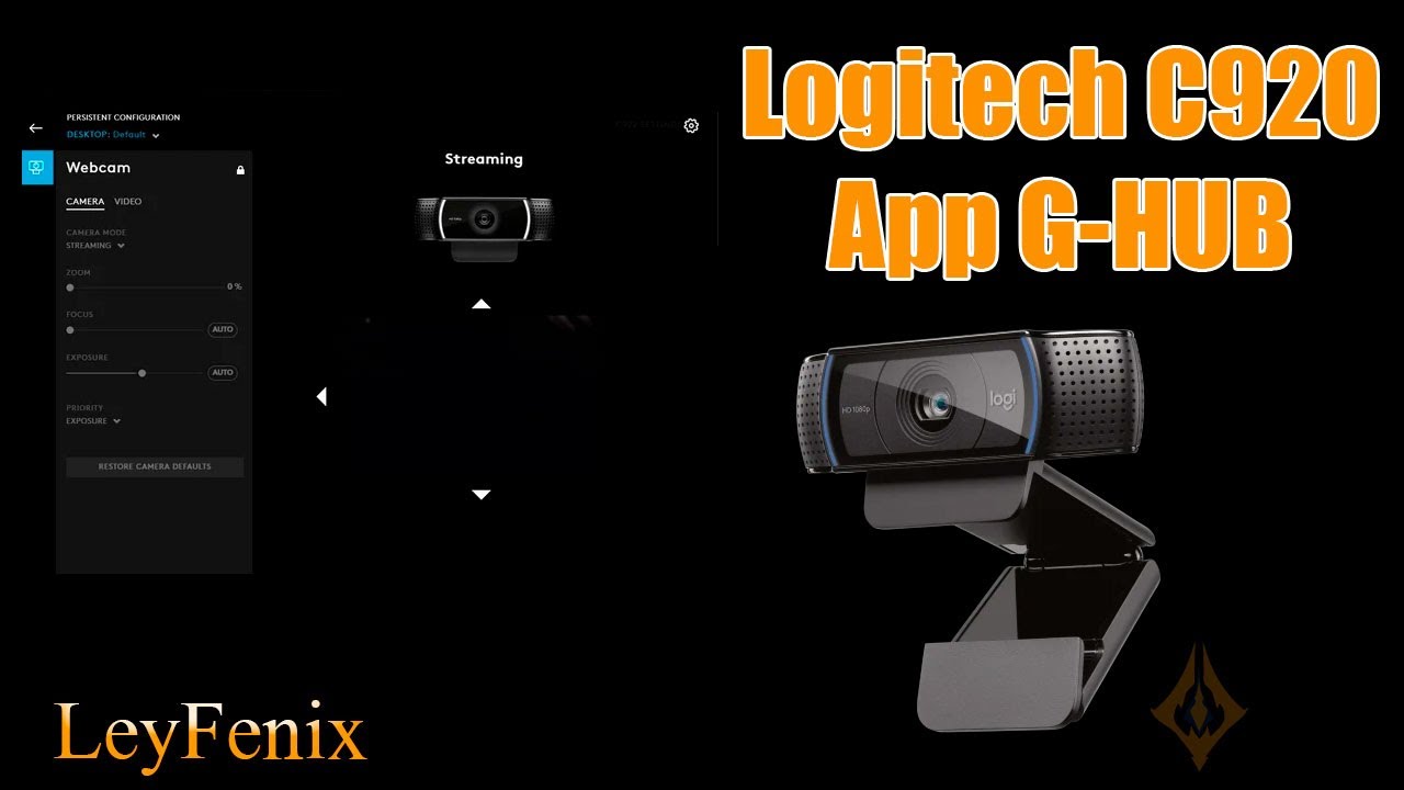 Logitech C920 G HUB configuración - YouTube