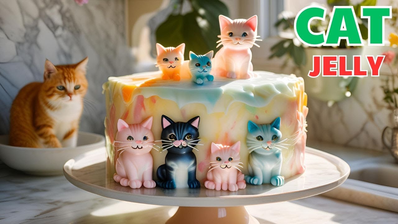 How to Make a Cat from Jelly | DIY Edible Art – Make an Adorable Cat ...