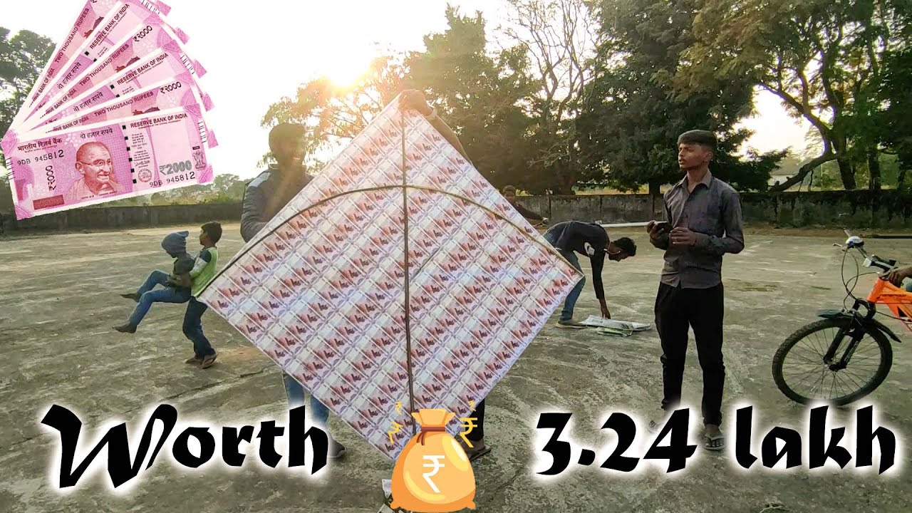 We Made Our Kite With Money | Worth ₹3.24 Lakh | Money kite -हमने बना ...