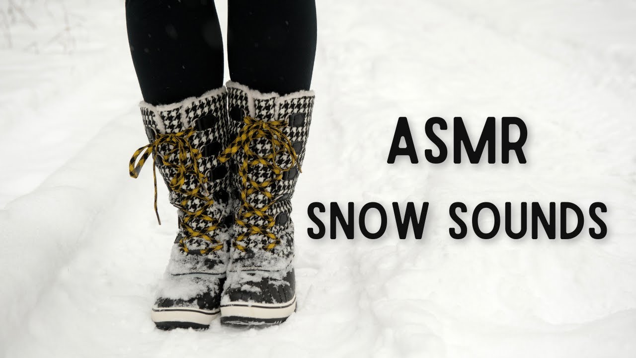 ️ ASMR Snow Sounds ⛄️ Walking & Playing with Snow - YouTube