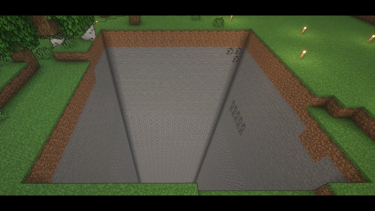 minecraft digging a hole - YouTube