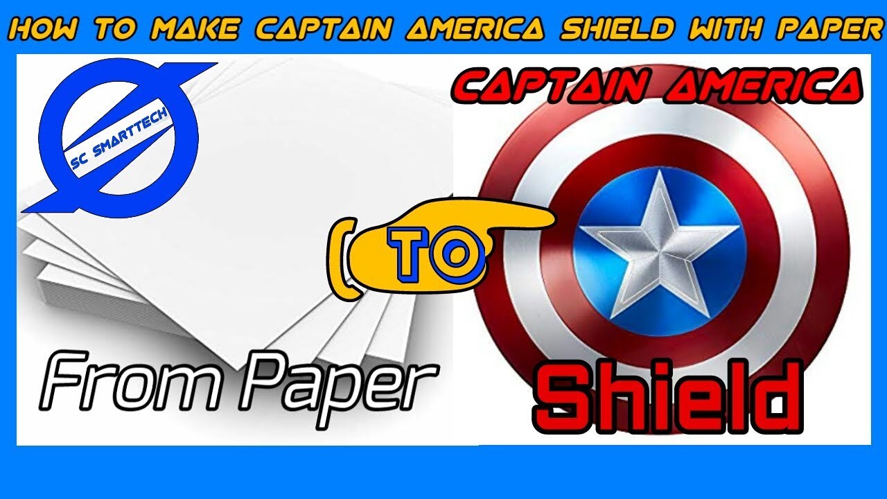How To Make A Miniature Captain America Shield With Paper. - YouTube