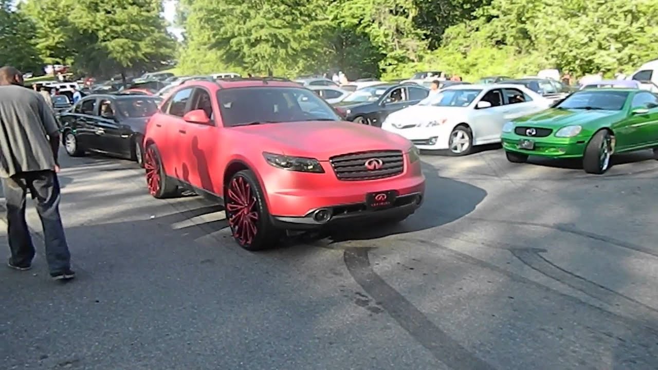 Wrapped Matte Red Infiniti FX35 - YouTube