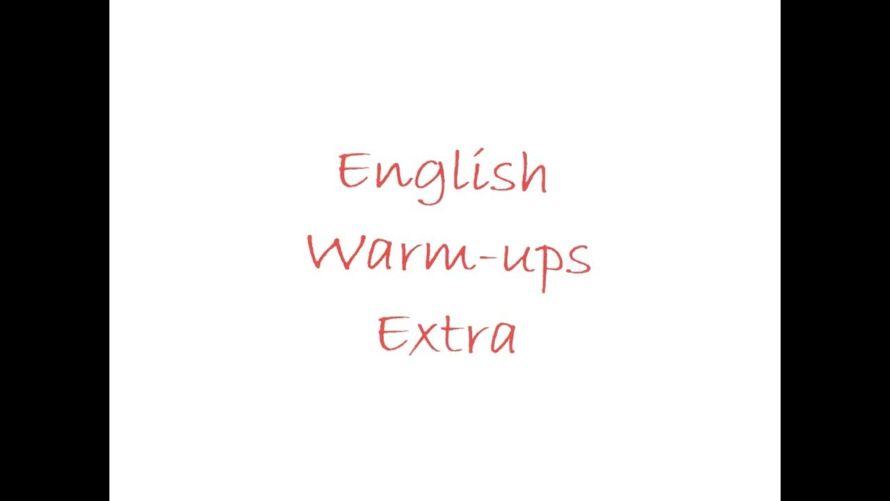 English Warm-ups 26 - 07 - 2024 - YouTube