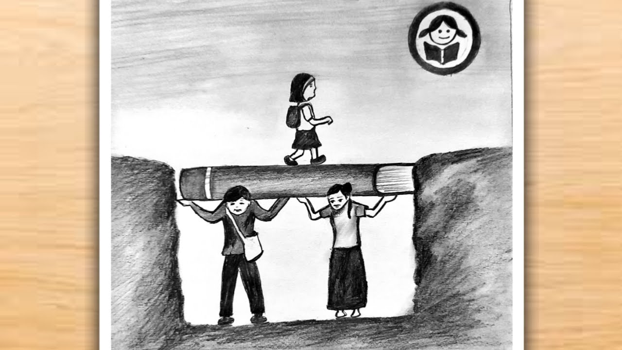 Pencil Drawing Save Girl Child at Sebastian Montefiore blog