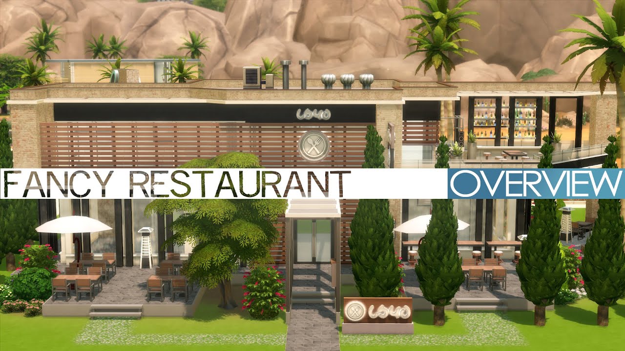 The Sims 4 Building - Fancy Restaurant (Let's Build creation) - YouTube