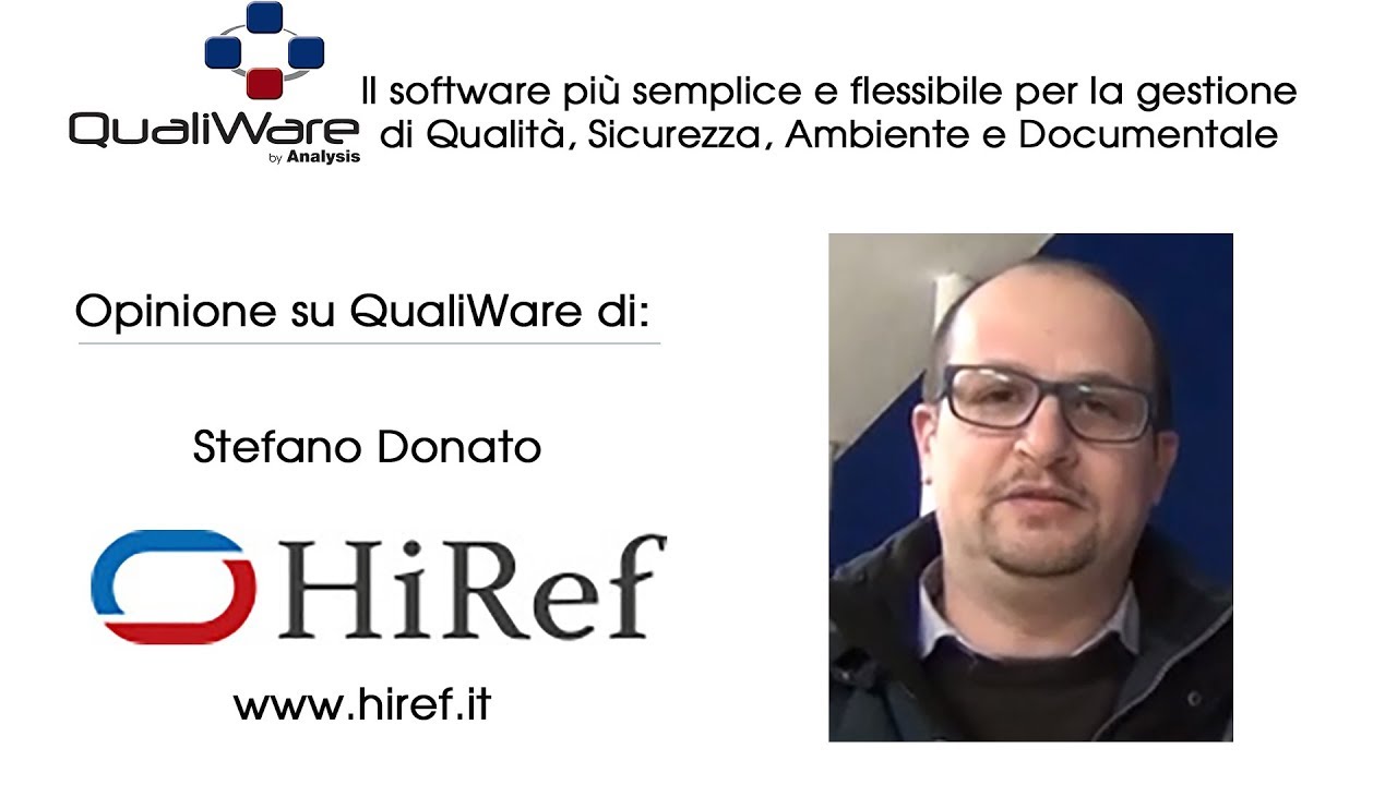 Opinione su QualiWare di Stefano Donato di Hiref SpA - YouTube