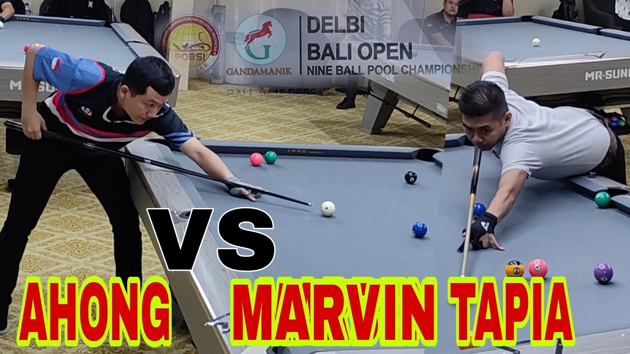 AHONG VS MARVIN TAPIA BALI OPEN BILLIARD TOURNAMENT 9 BALL - YouTube