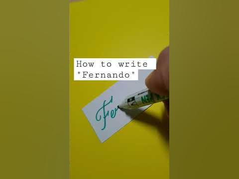 How to write "Fernando" | Impressive handwriting of Amy | Calligraphy ...