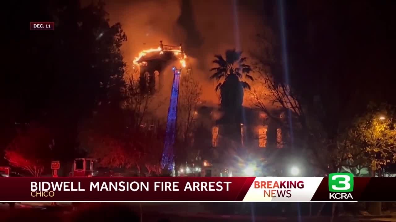 Man accused of arson fire that destroyed Chico's Bidwell Mansion - YouTube