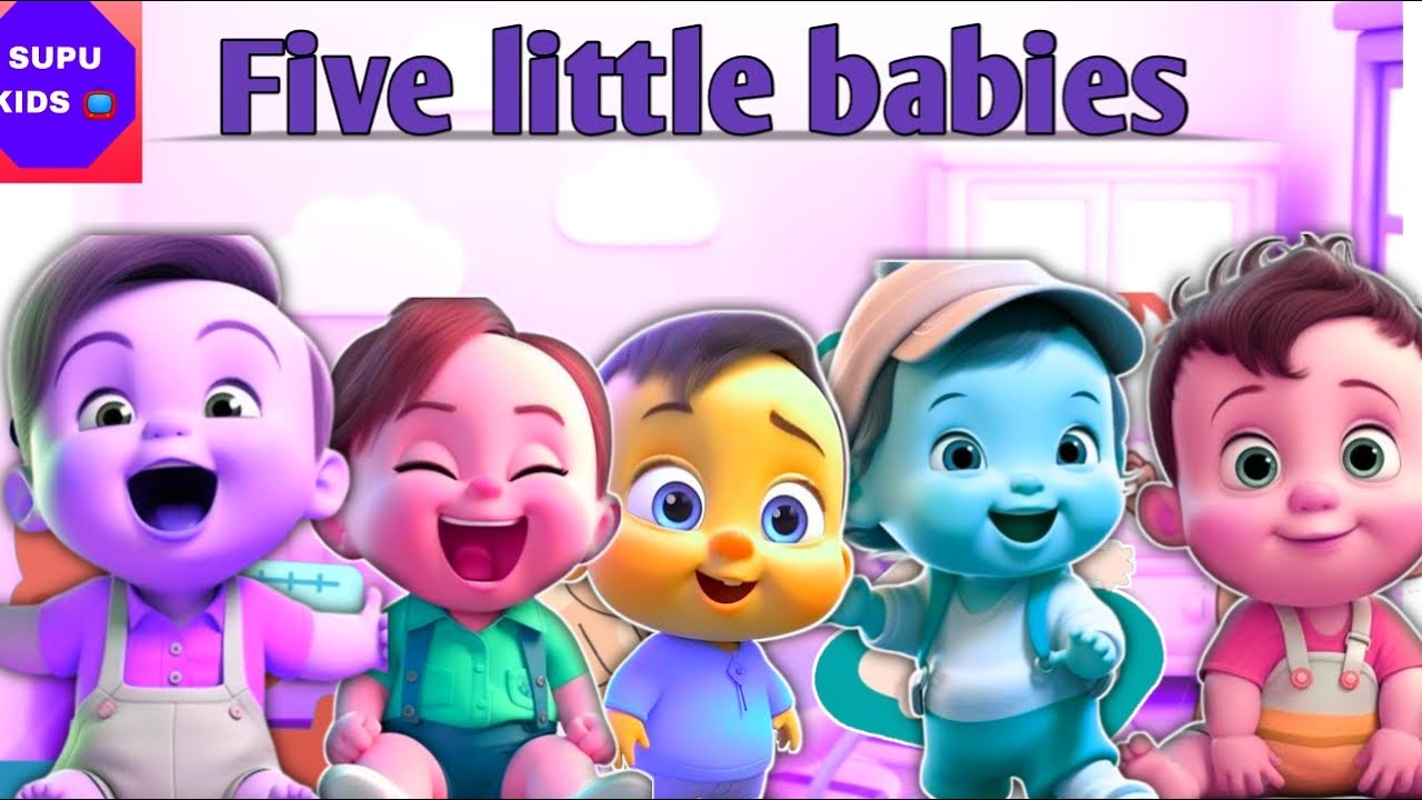 Five little babies jumping on the bed + more fun nursery Rhymes l ...
