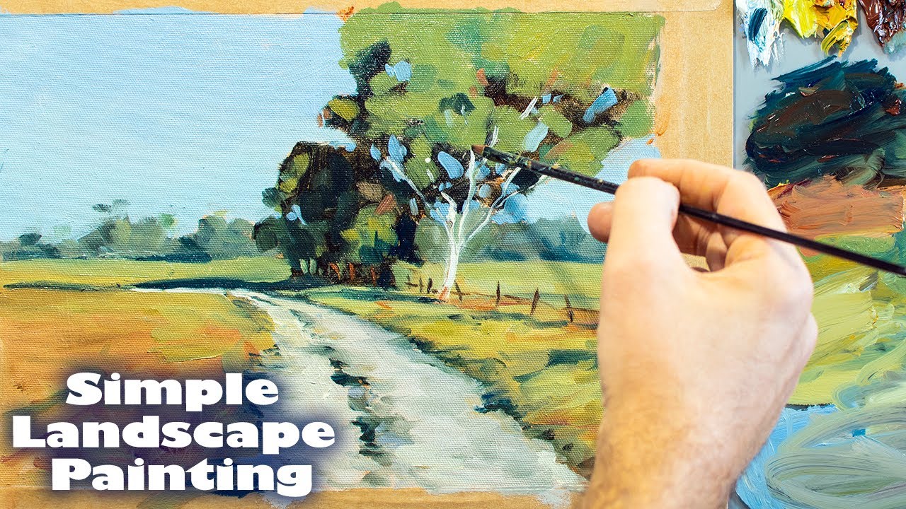 Simple and Easy Oil Painting Tutorial | Time Lapse - YouTube