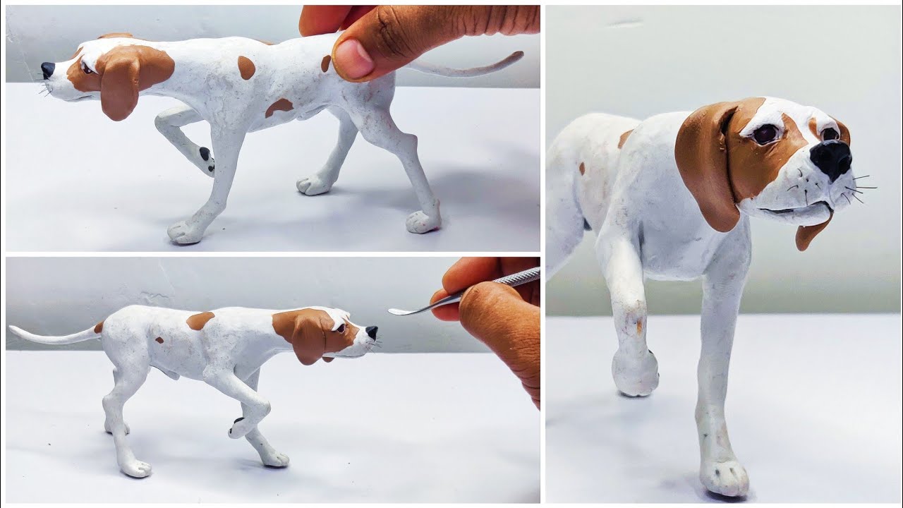 How to make DOG 🐕with Clay | Clay animals making - YouTube
