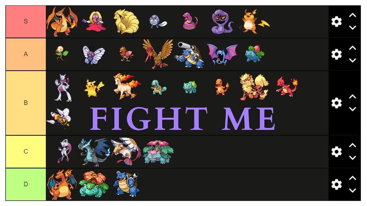 Pokemon Gen 1 Tier List - YouTube