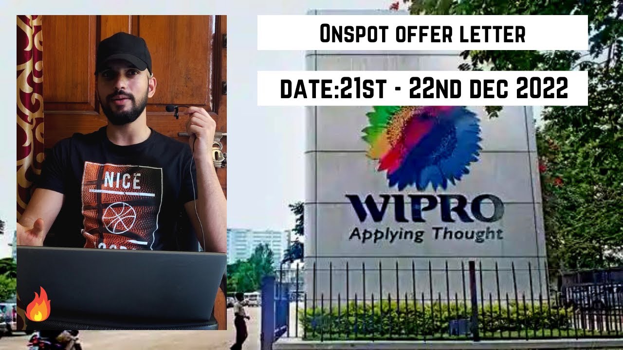 OnSpot Offer Letter Job | Easy Interview For Job Direct Joining | Wipro ...