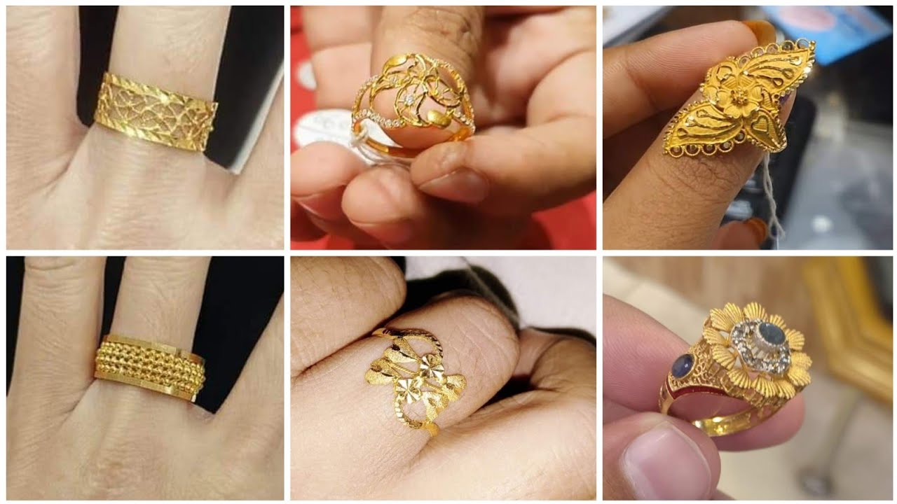 2 আনার অনেক সুন্দর সুন্দর সোনার আংটির ডিজাইন ️ ️স্টাইলিশ স্বর্ণের আংটির ...