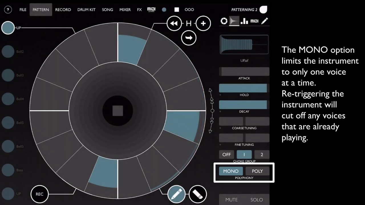 Patterning 2 - Polyphony / Mono mode. - YouTube