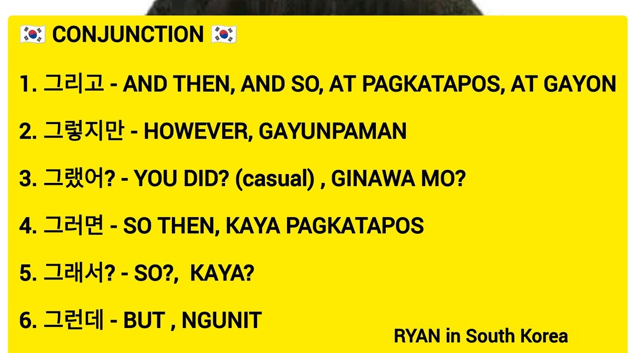 CONJUNCTION W/ ENGLISH TAGALOG TRANSLATION . MGA MENIMORIZE KO DATI W ...