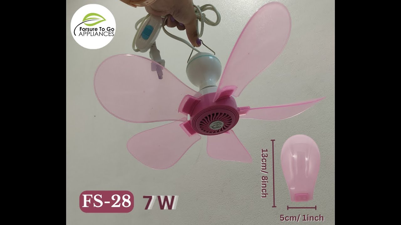 Ceiling Fan with 5 Blades 320 mm Pink Mabuhay Star FS-28 - YouTube