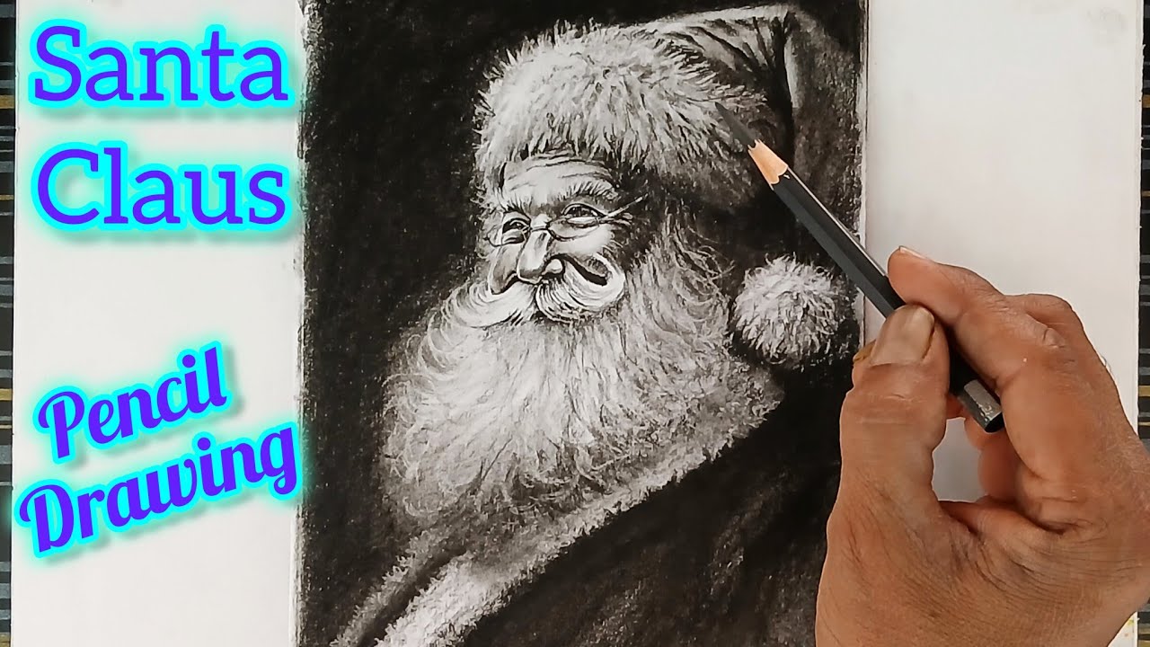 Santa Claus sketch / Merry Christmas season drawing art/ - YouTube