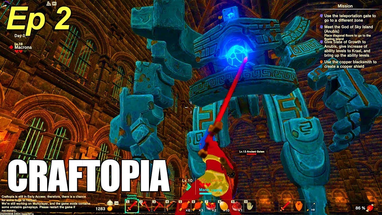 Craftopia 2° Episódio: A Dungeon Do Golem - YouTube