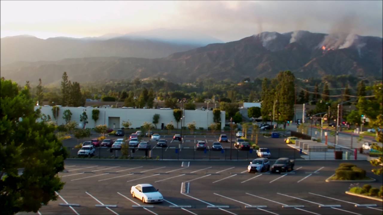 Brush Fire in Duarte CA 2016 Captured by Surveillance Camera_2 - YouTube