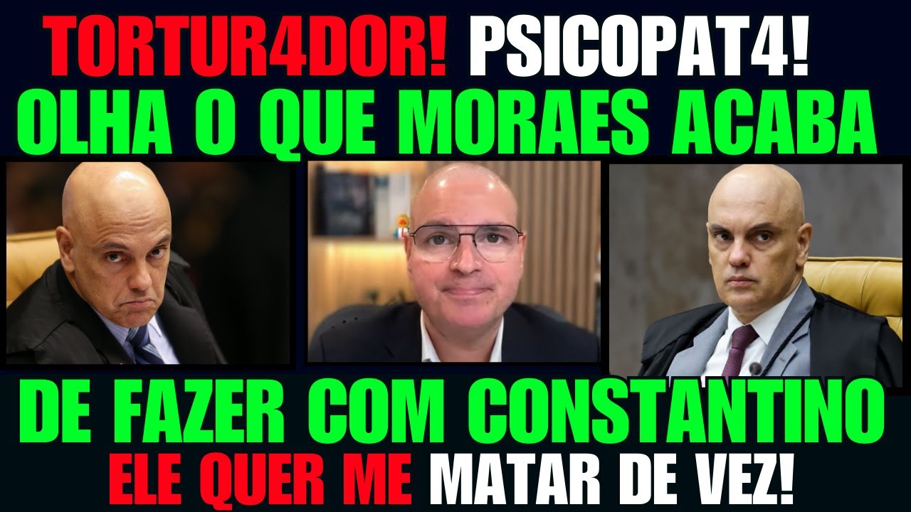 UM MONSTRO! OLHA O QUE MORAES ACABA DE FAZER COM RODRIGO CONSTANTINO ...