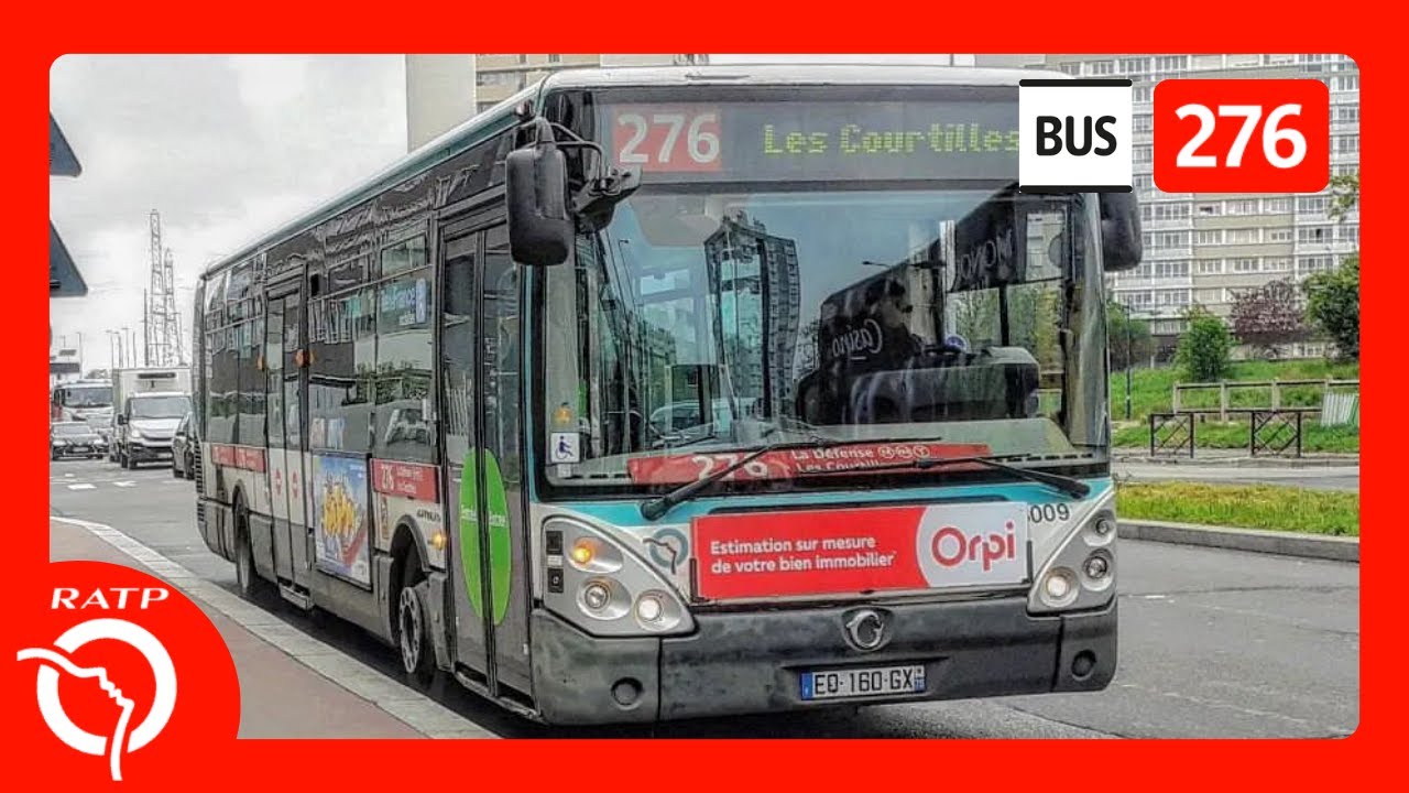 Voyage à bord de l'Irisbus Citelis Line BI-MODE n°3009 | Ligne 276 RATP ...
