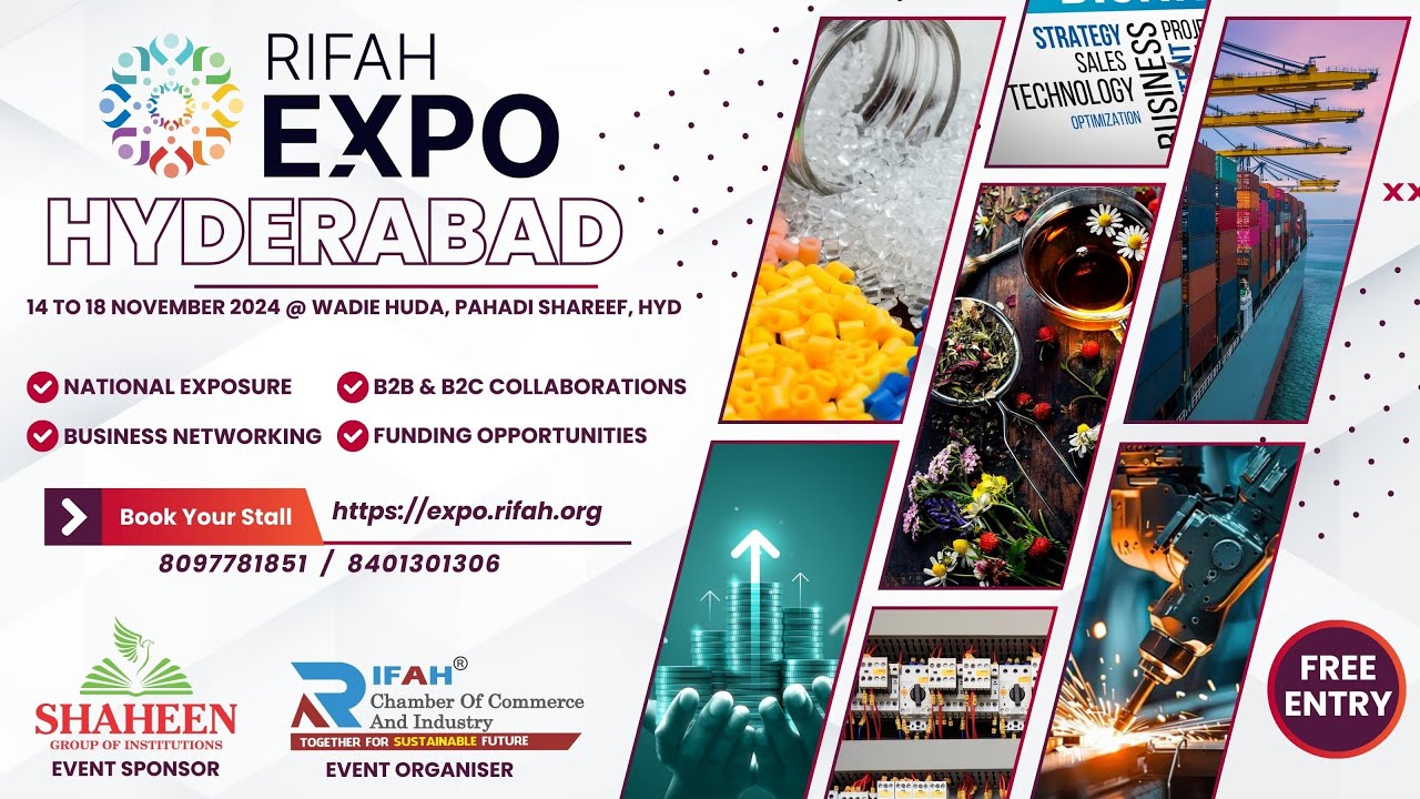 Rifah Expo 2024 Hyderabad | 14-18 November | Sponsored by Shaheen Group ...