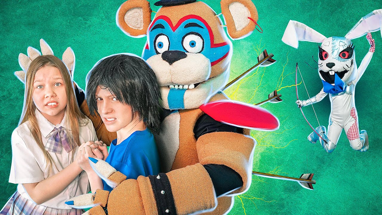 Cupid at FNAF School Security Breach! Xenia found her FNAF Crush ...