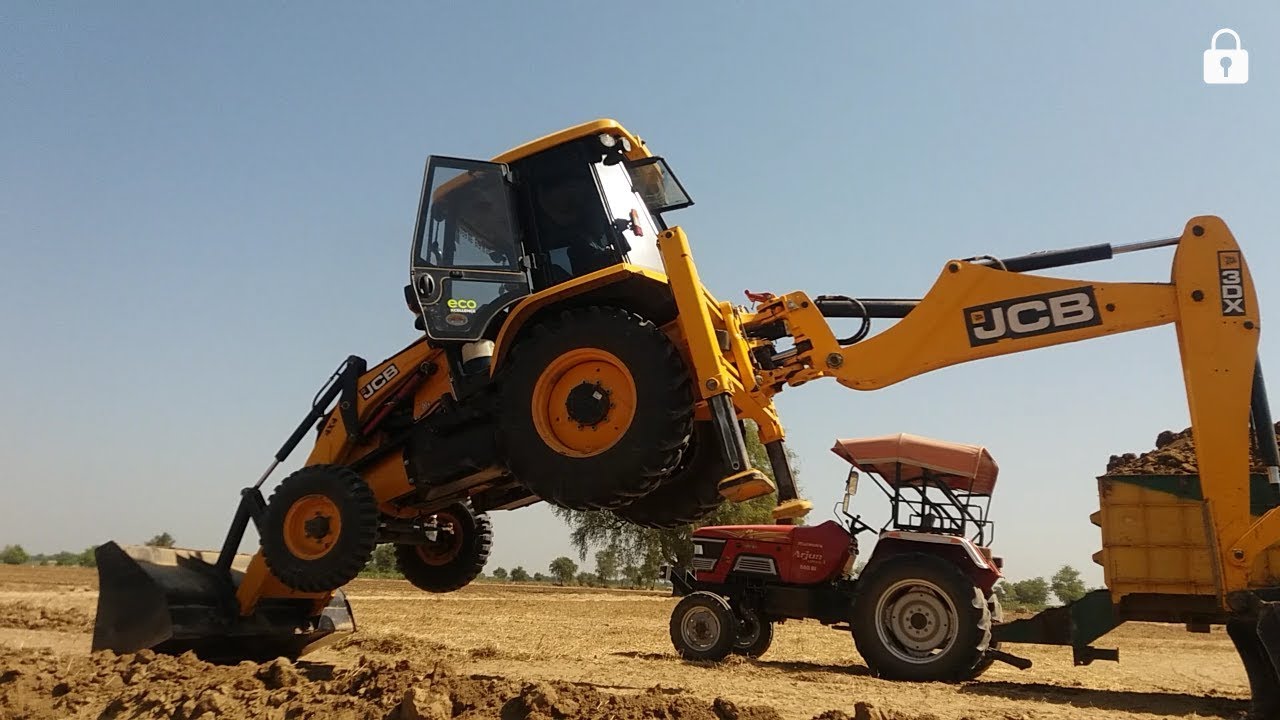 New JCB Working In Field.__ With stunt __//BACKHOE LOADER // BY__MIX ...