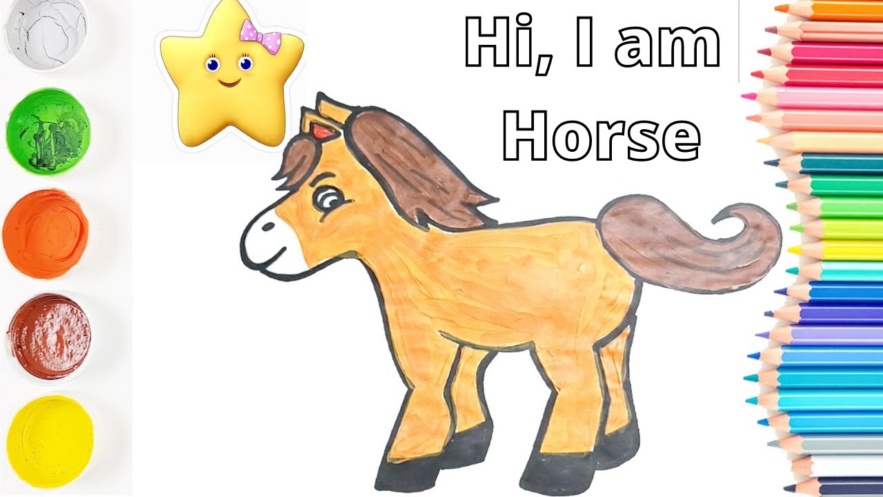 How to Draw a Horse From LBB | From LittleBabyBum! | LBB Characters ...