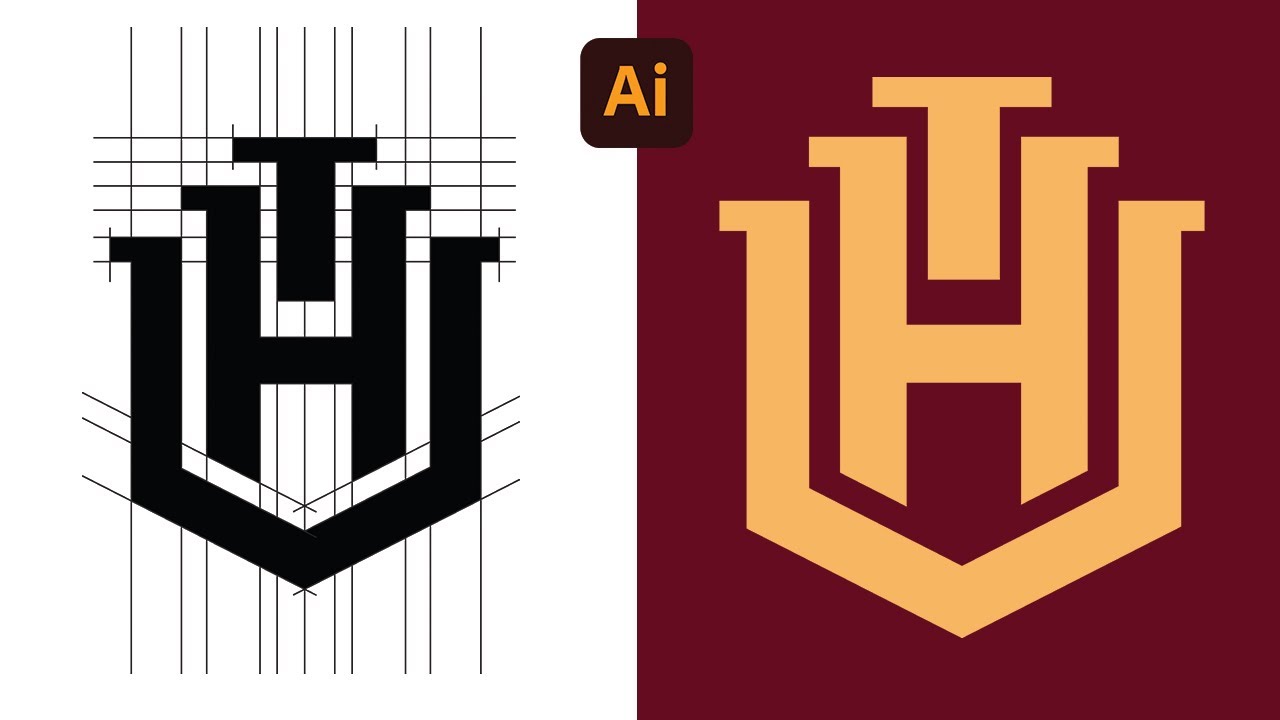 Professional Logo Design Tutorial VTH #logo Design #tutorial - YouTube