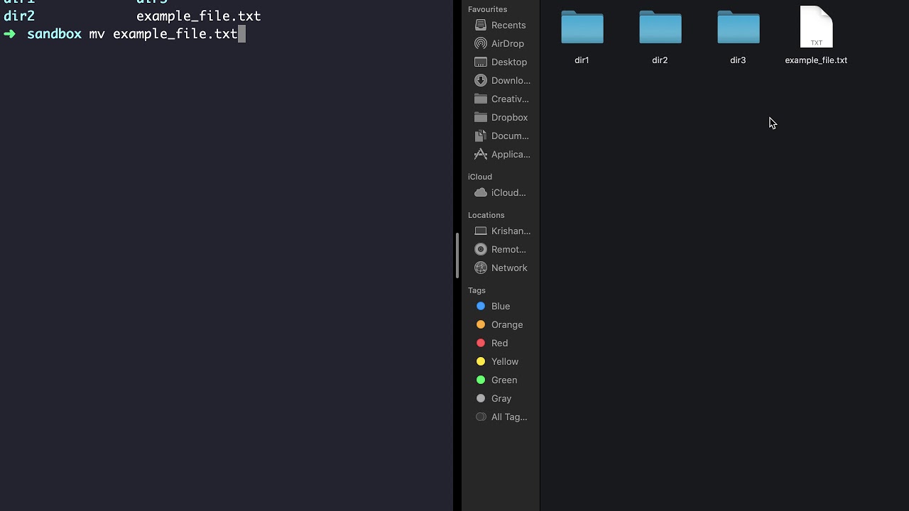 moving file into directory using mv command - YouTube