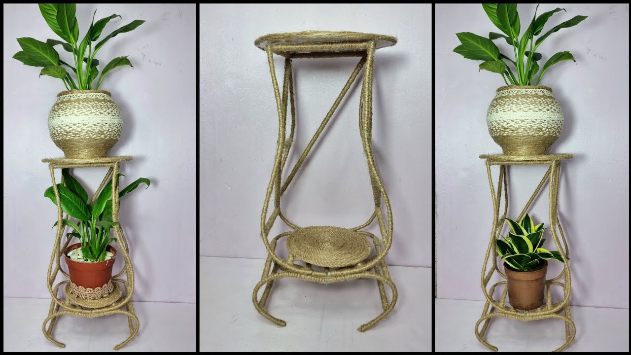 DIY Flower Stand Idea. Make a Stand For Your Flowers Yourself - YouTube