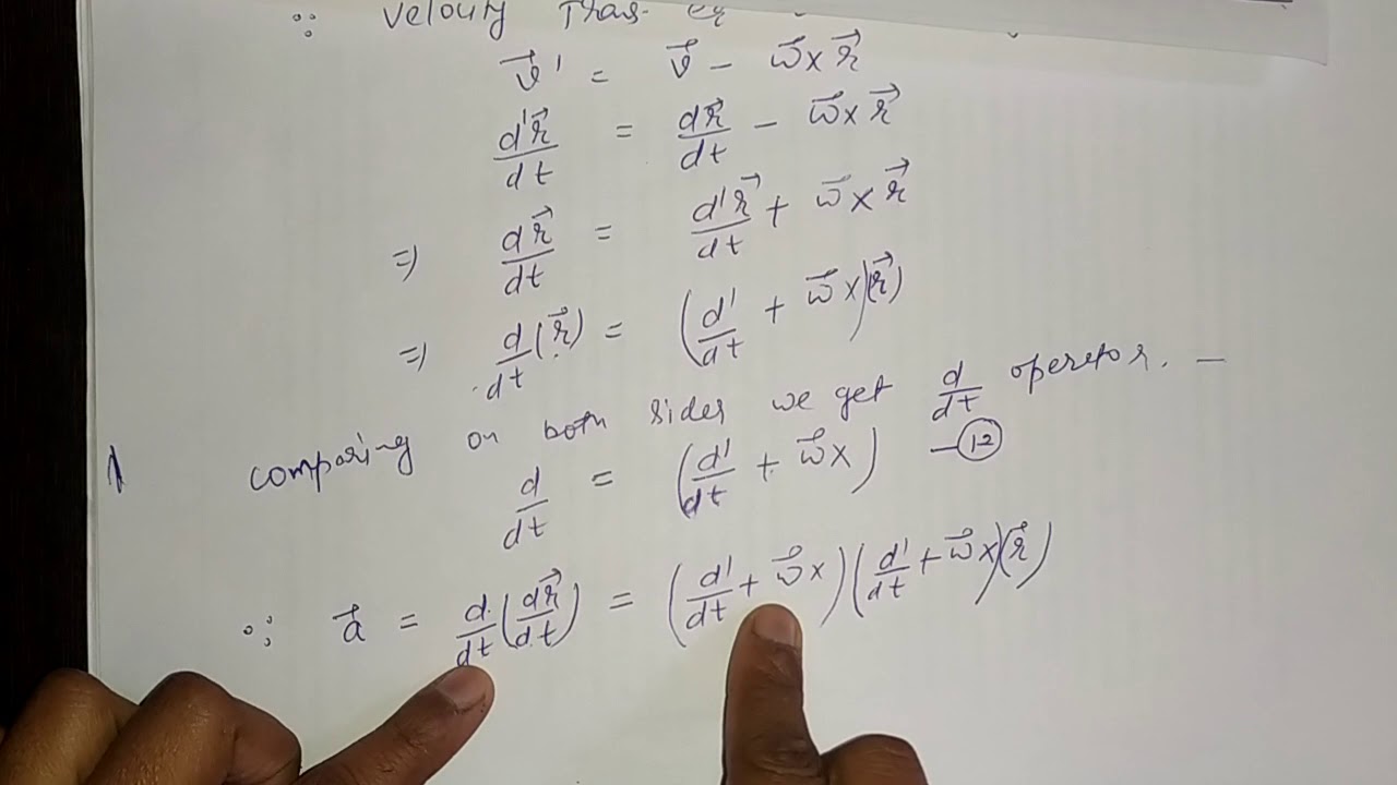 Acceleration Transformation under Rotating Frame for B.sc 1st year by ...